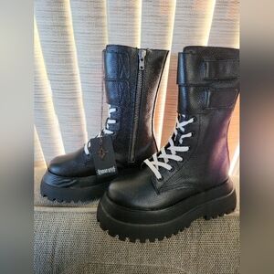 Shoes | Dollskill X Darker Wavs Leather Platform Boots | Poshmark